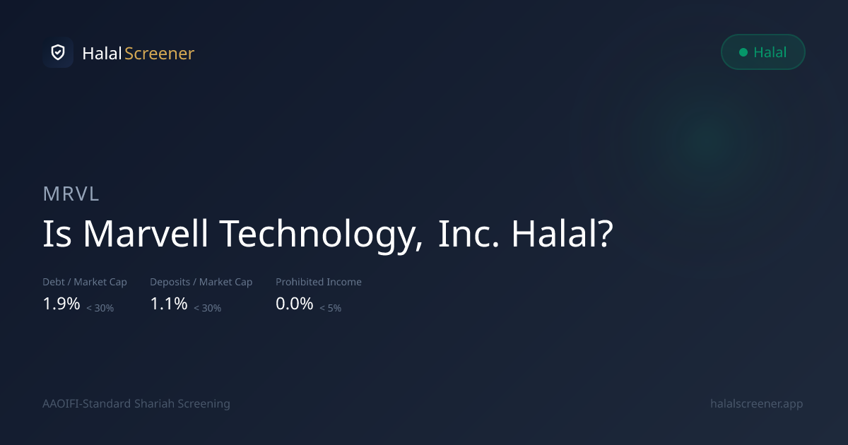 Is Marvell Technology, Inc. (MRVL) Halal? A+ Rating 2026 | AAOIFI ...